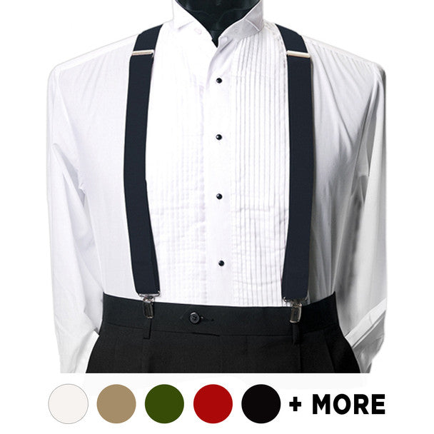 Umo Lorenzo Men’s Clip Suspenders | Adjustable 1 1/4" Suspenders – Club-One